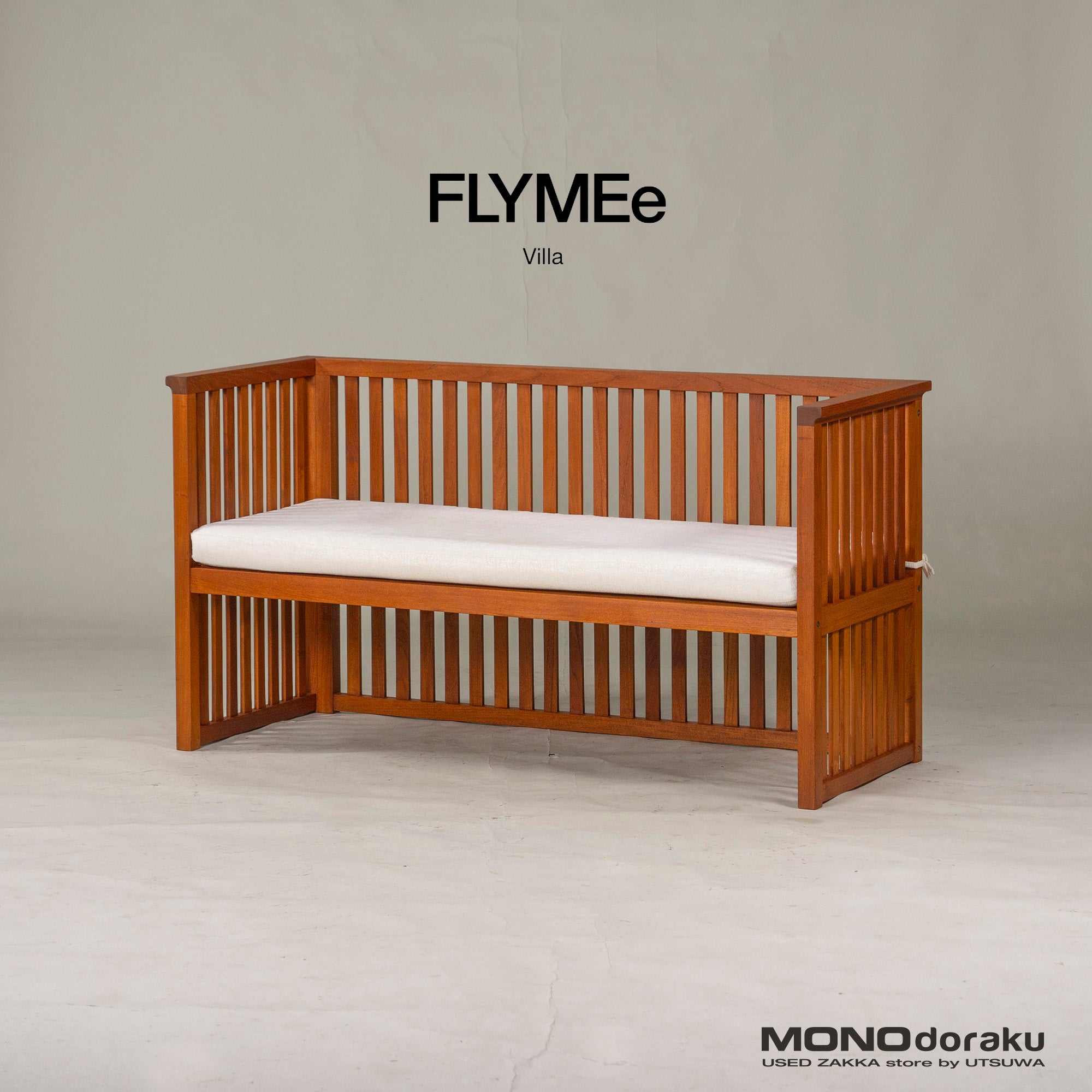 Flyme Garden Bench FLYMEe Villa Teak 2-seater bench with cushion (1) S